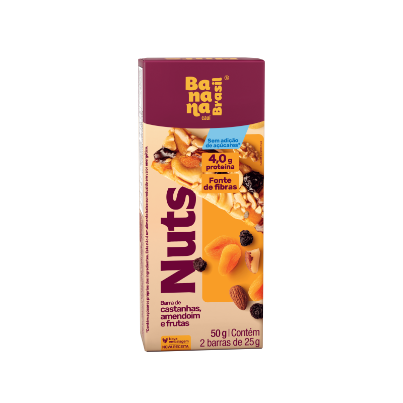 Nuts - Castanhas, Amendoim e Frutas - Caixa com 12un de 25g | Banana Brasil