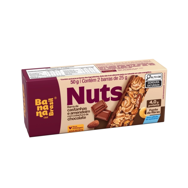Nuts Castanhas e Chocola 2un de 25g | Banana Brasil