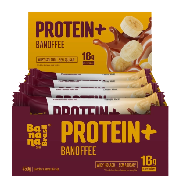Protein + Banoffee - Caixa com 9un de 50g de 50g